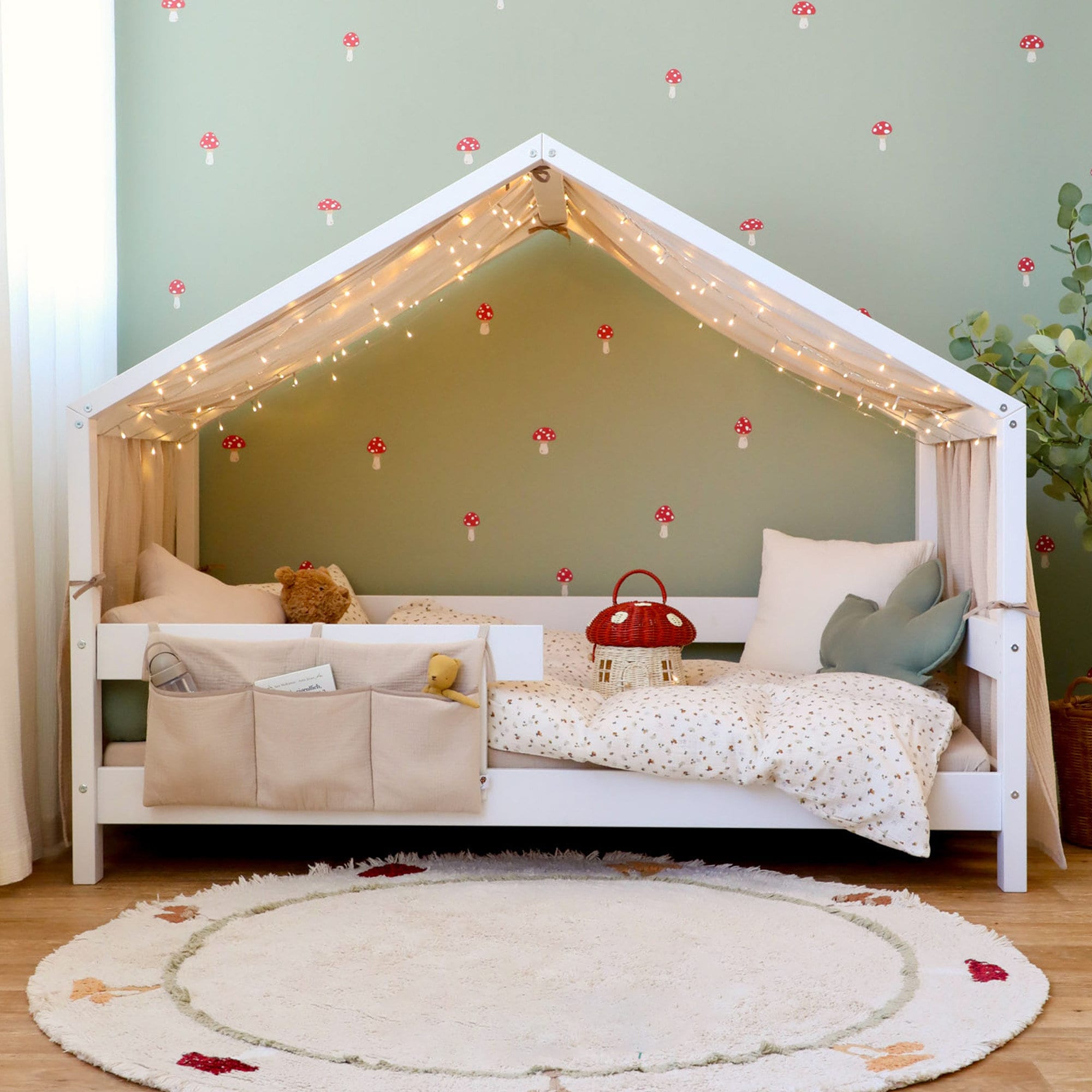 Linen Canopy for Kid House Bed Toddler, Custom Size, Linen House Bed ...