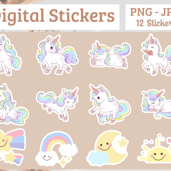 Unicorn Sticker - Etsy