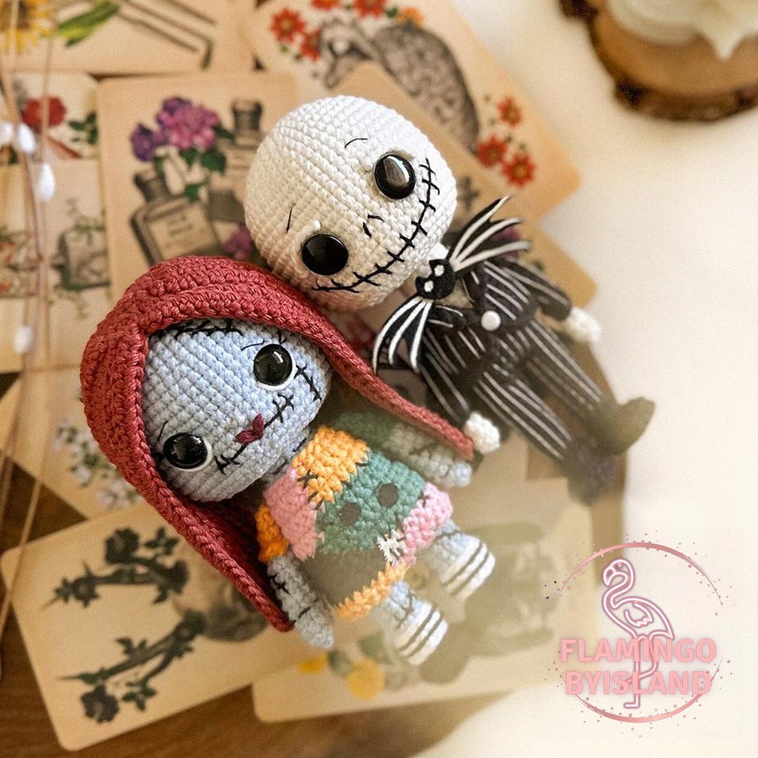 Jack and Sally Crochet, Nightmare Before Christmas, Ghost Dog Crochet, Halloween Amigurumi ...