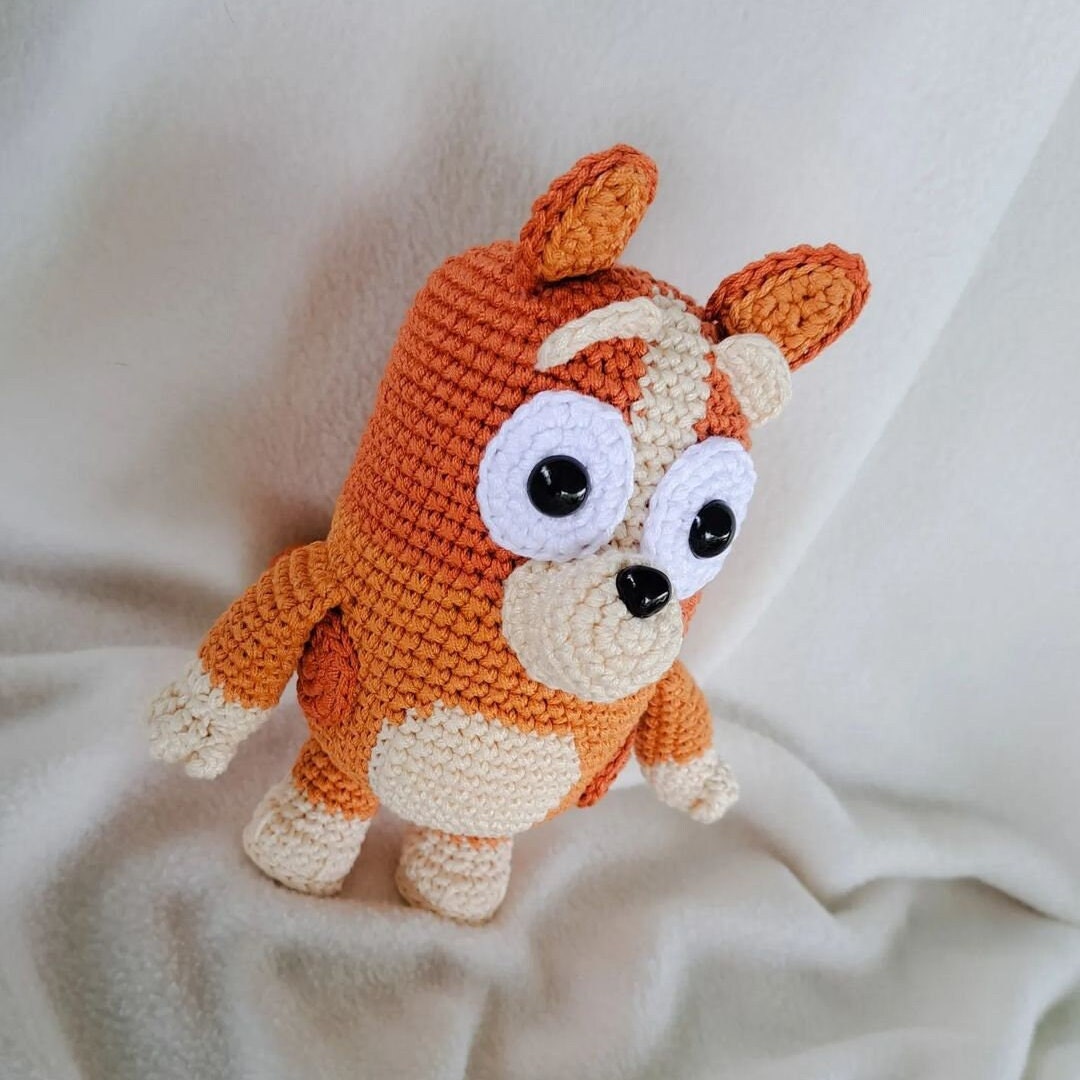 Bluey and Bingo Crochet Doll, Handmade Crocheted Bluey Character ...