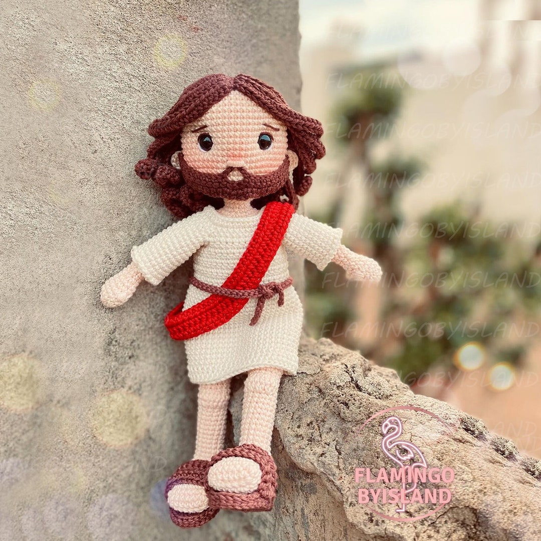 Jesus Catholic Crochet Doll, Amigurumi Jesus, Jesus Plush Doll ...