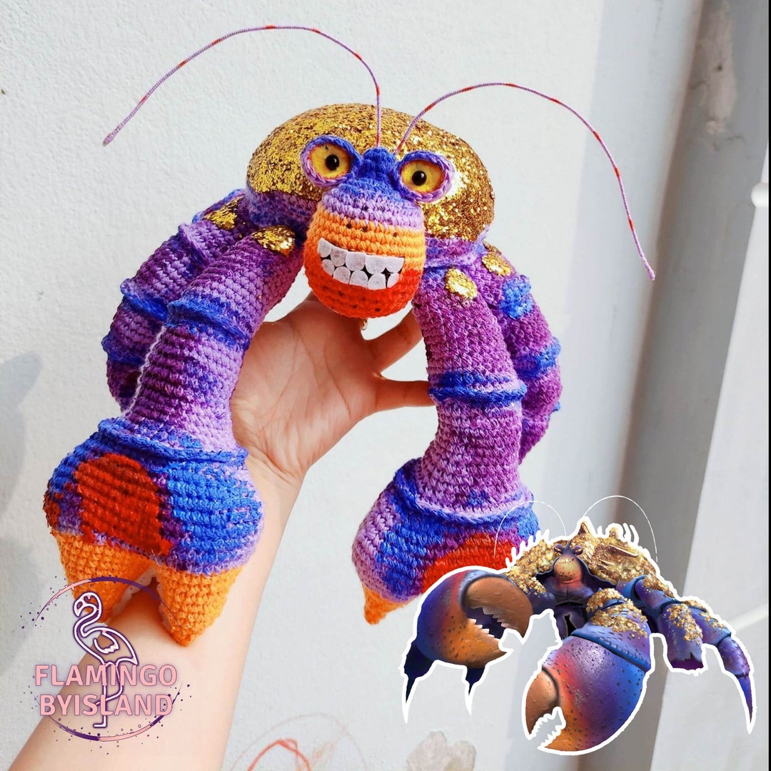 Handmade Tamatoa Crochet Doll, Tamatoa Plush, Stuffed Tamatoa ...