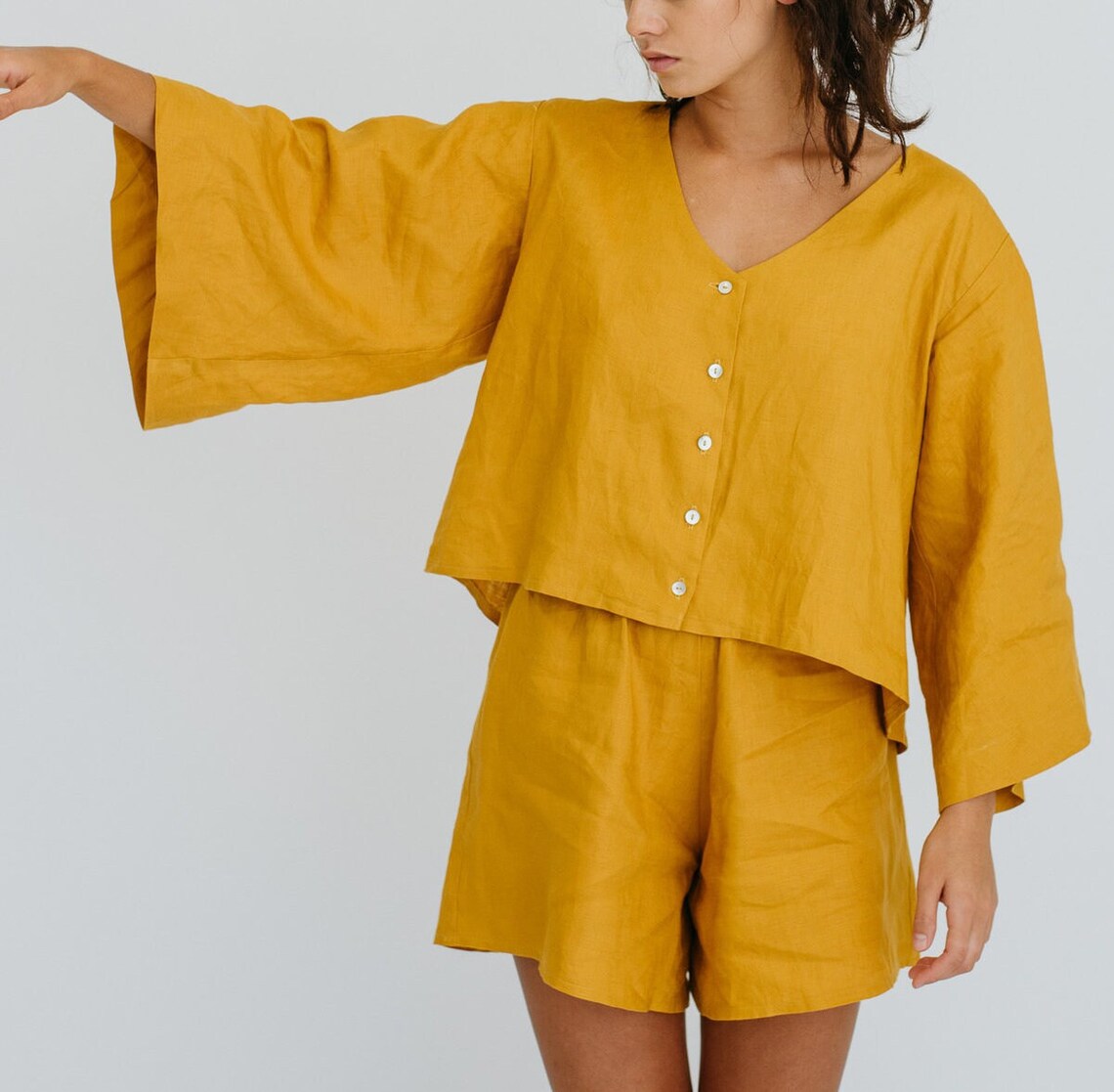 Linen Sleepwear Pajama, Linen Bridesmaid Pajamas, Linen Pajama Set ...