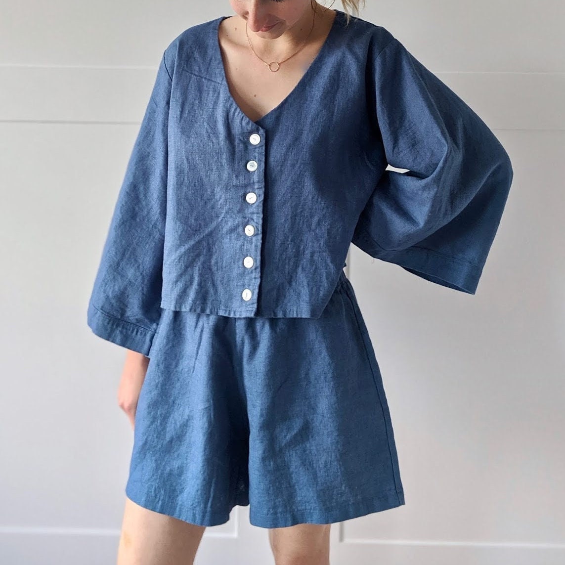 Linen Sleepwear Pajama, Linen Bridesmaid Pajamas, Linen Pajama Set ...