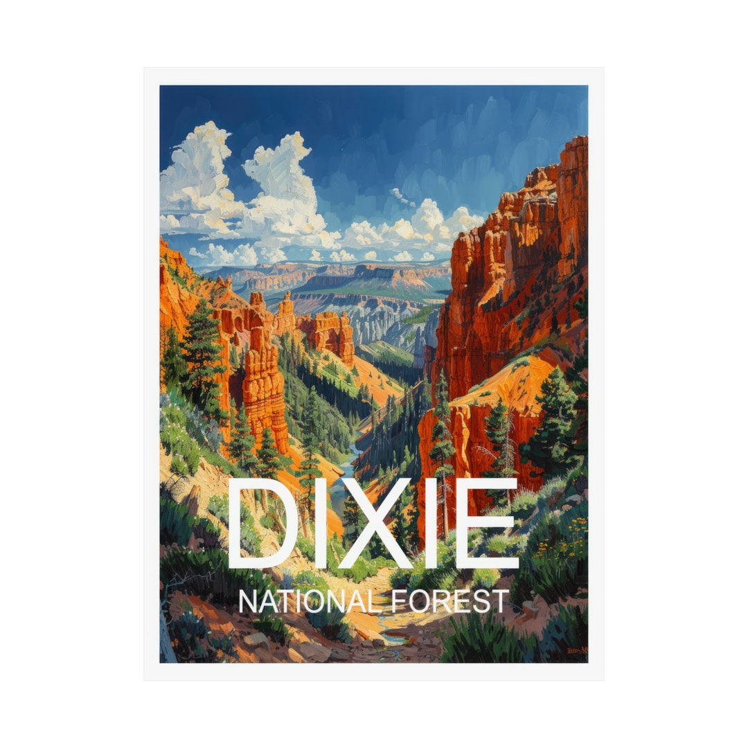Dixie National Forest Travel Poster, Landscape Poster Art, Travel Art ...