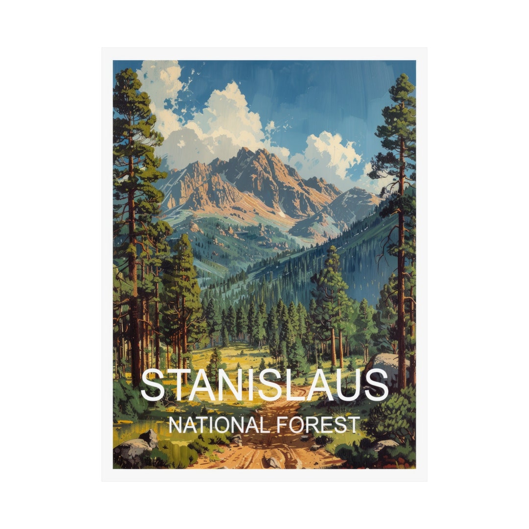 Stanislaus National Forest Travel Poster, Landscape Poster Art, Travel ...