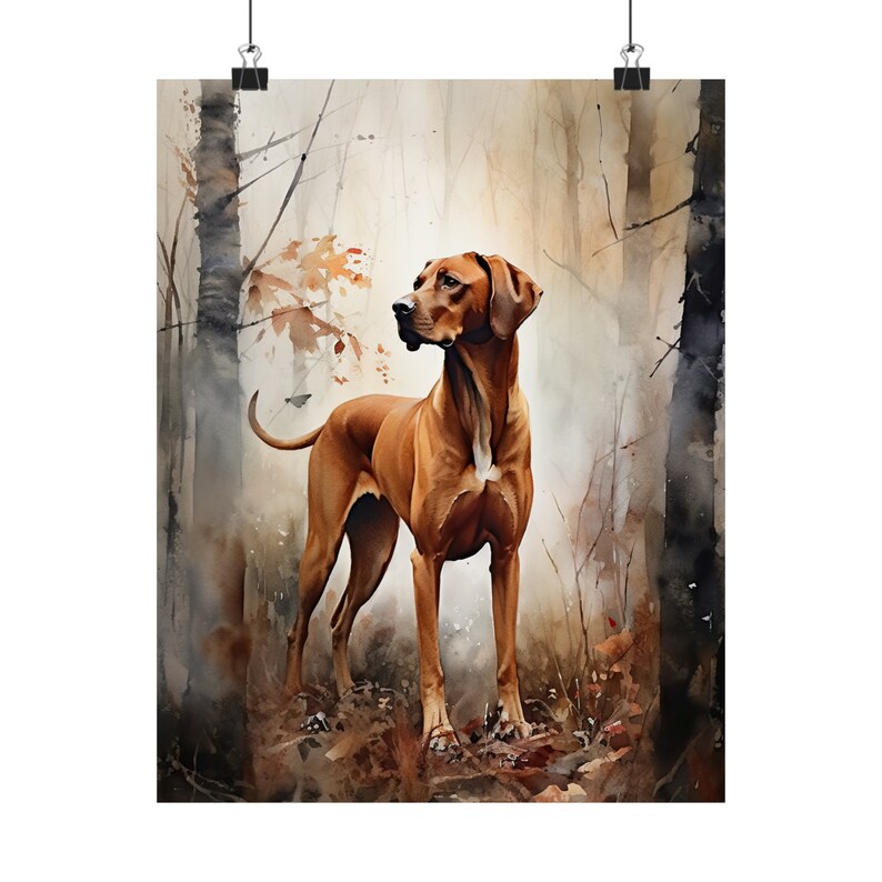 Redbone Coonhound Dog Art Print, Dog Wall Art, Animal Art Print, Animal ...