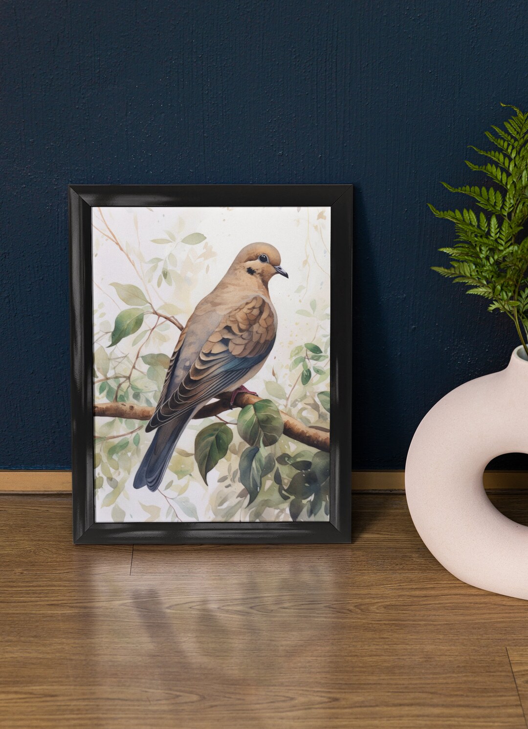 Mourning Dove Bird Art Print, Bird Painting, Bird Wall Art, Bird ...