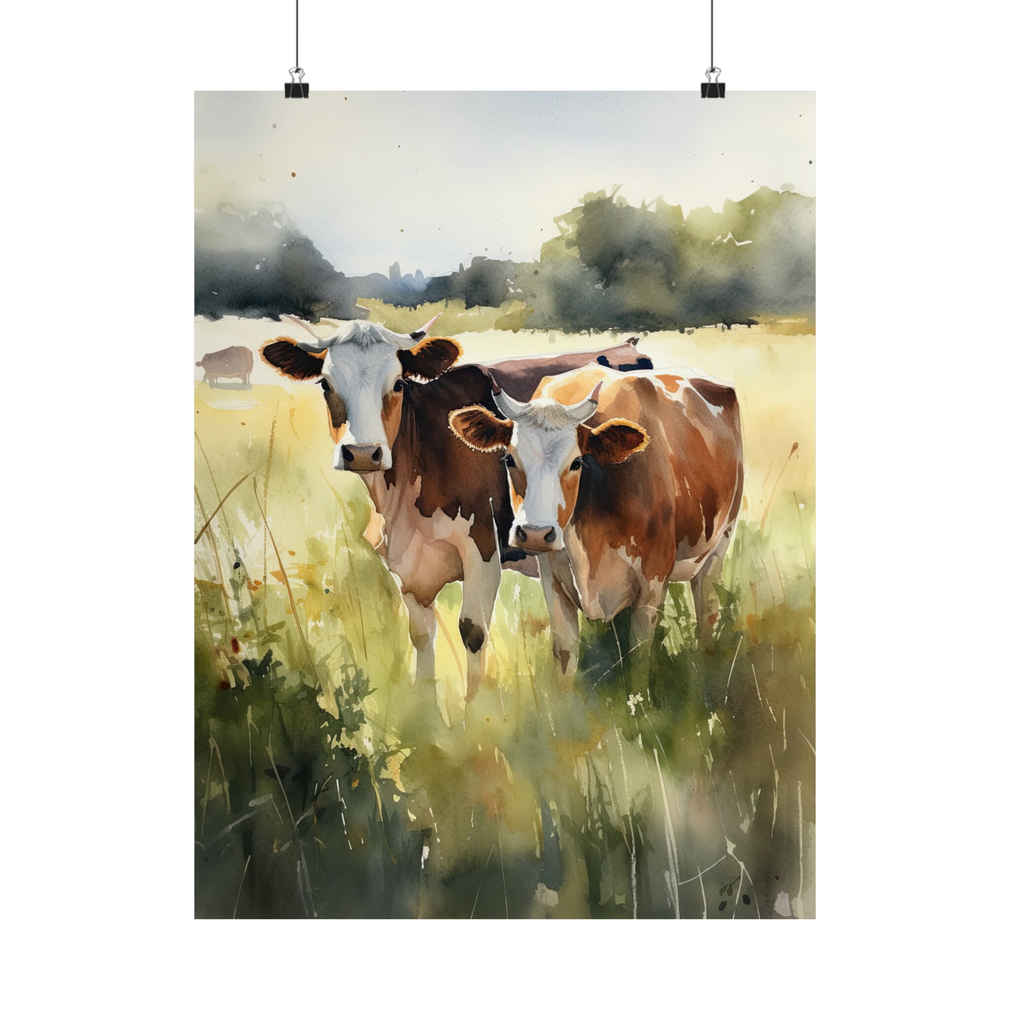 Cow Farm Animal Art Print, Farm Décor, Farmhouse Wall Art, Barn Artwork ...