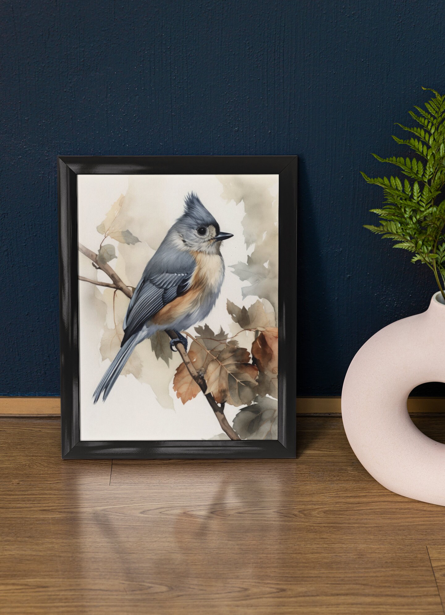 Tufted Titmouse Bird Art Print, Bird Painting, Bird Wall Art, Bird ...