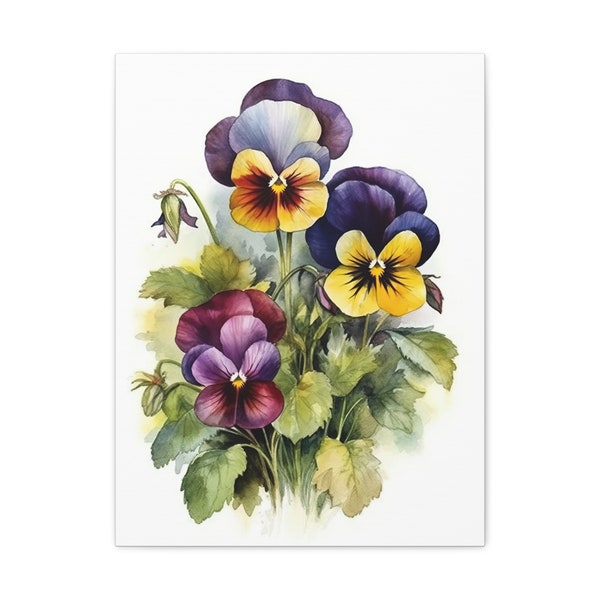 Pansy Painting Etsy