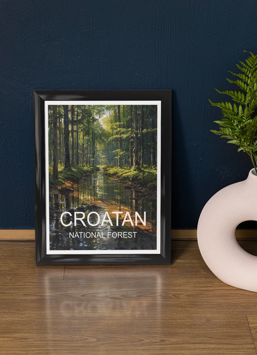Croatan National Forest Travel Poster, Landscape Poster Art, Travel Art ...
