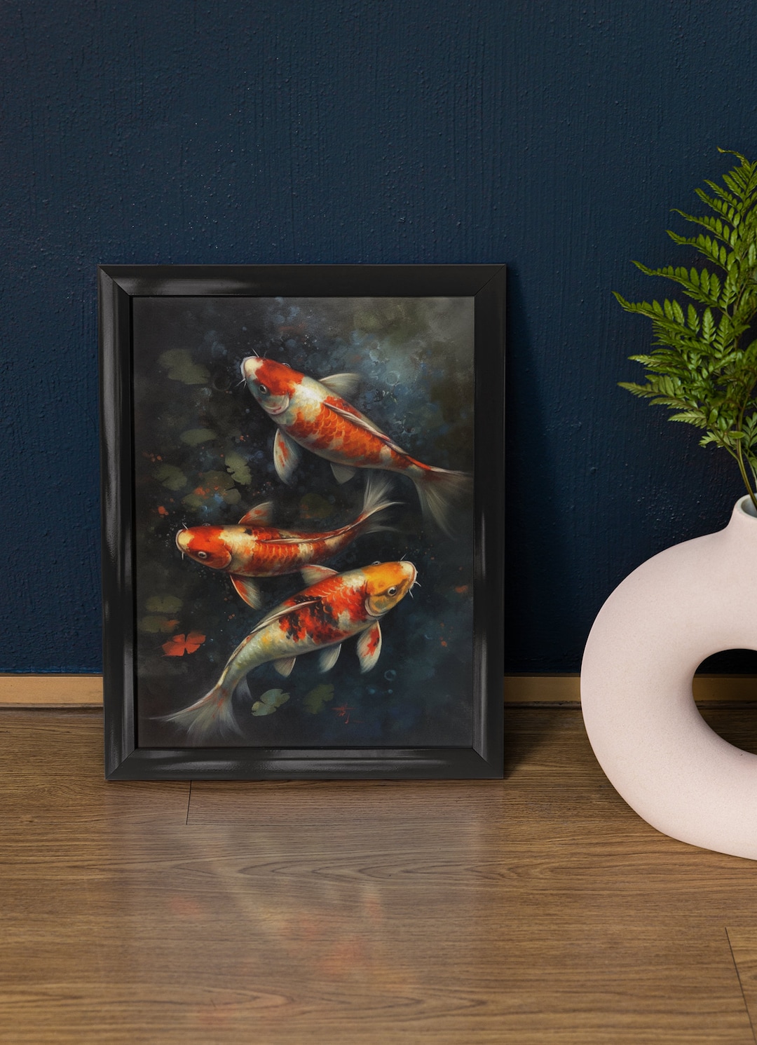 Japanese Koi Fish Pond Art Print Japanese Art Paintings - Etsy