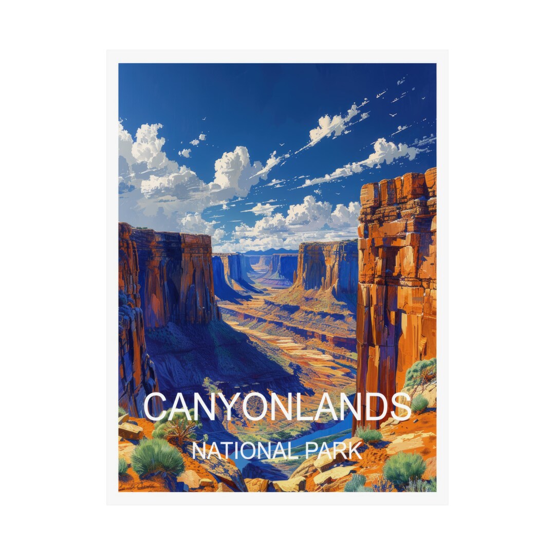 Canyonlands National Park Travel Poster, Landscape Poster Art, Travel ...