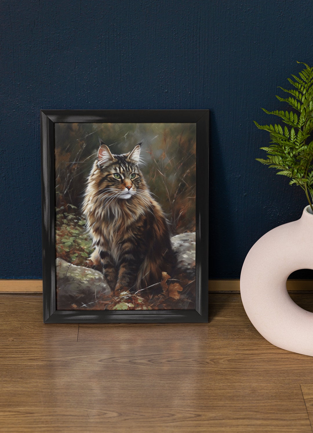 Norwegian Forest Cat Art Print, Cat Wall Art, Cat Artwork, Animal ...