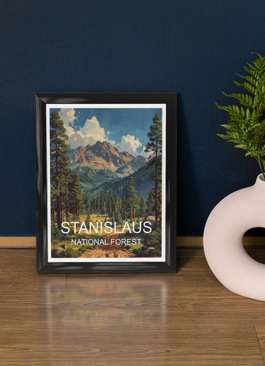 Stanislaus National Forest Travel Poster, Landscape Poster Art, Travel ...