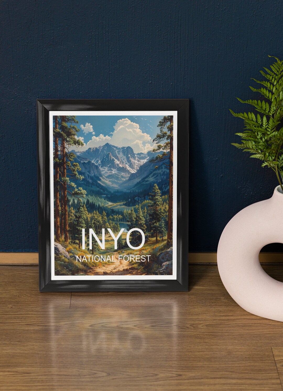 Inyo National Forest Travel Poster, Landscape Poster Art, Travel Art ...