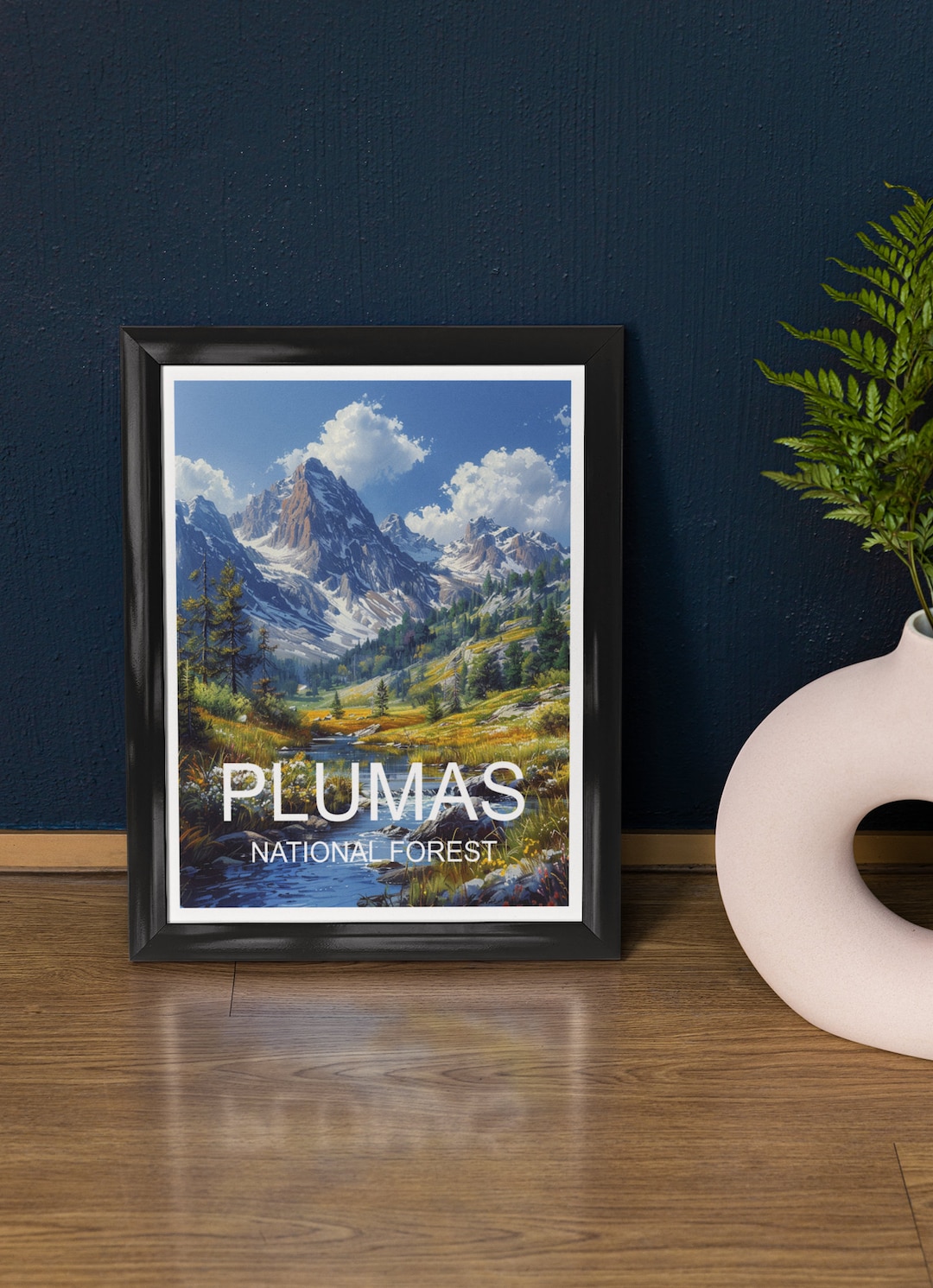 Plumas National Forest Travel Poster, Landscape Poster Art, Travel Art ...