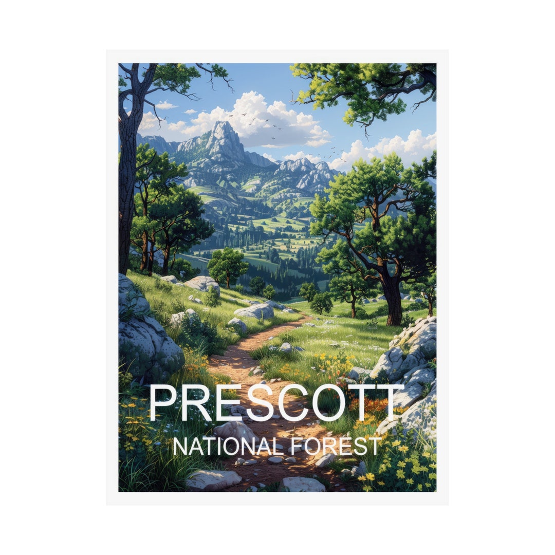 Prescott National Forest Travel Poster, Landscape Poster Art, Travel ...