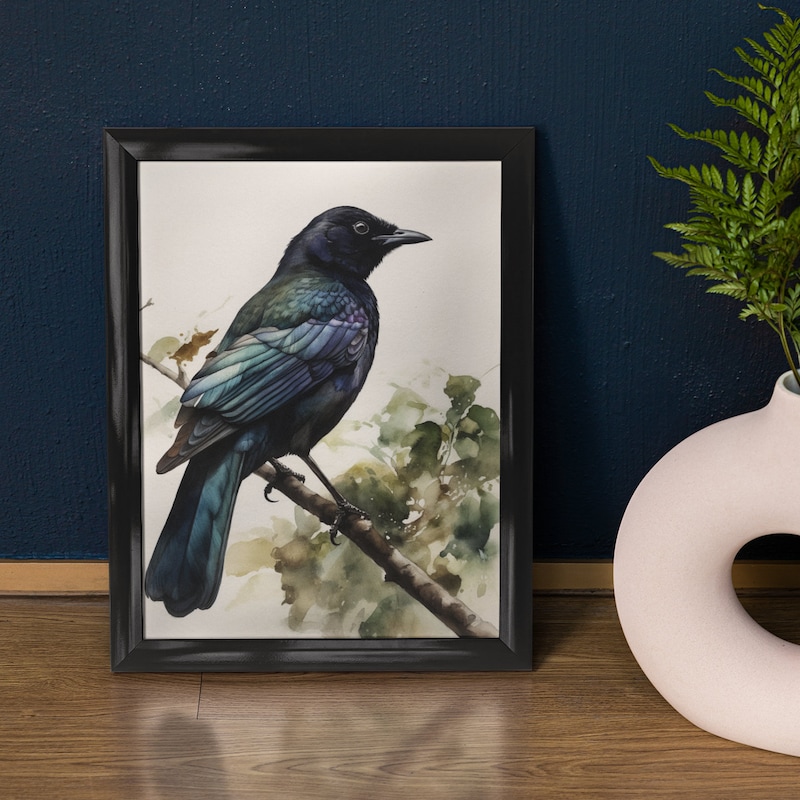 Grackle Painting - Etsy