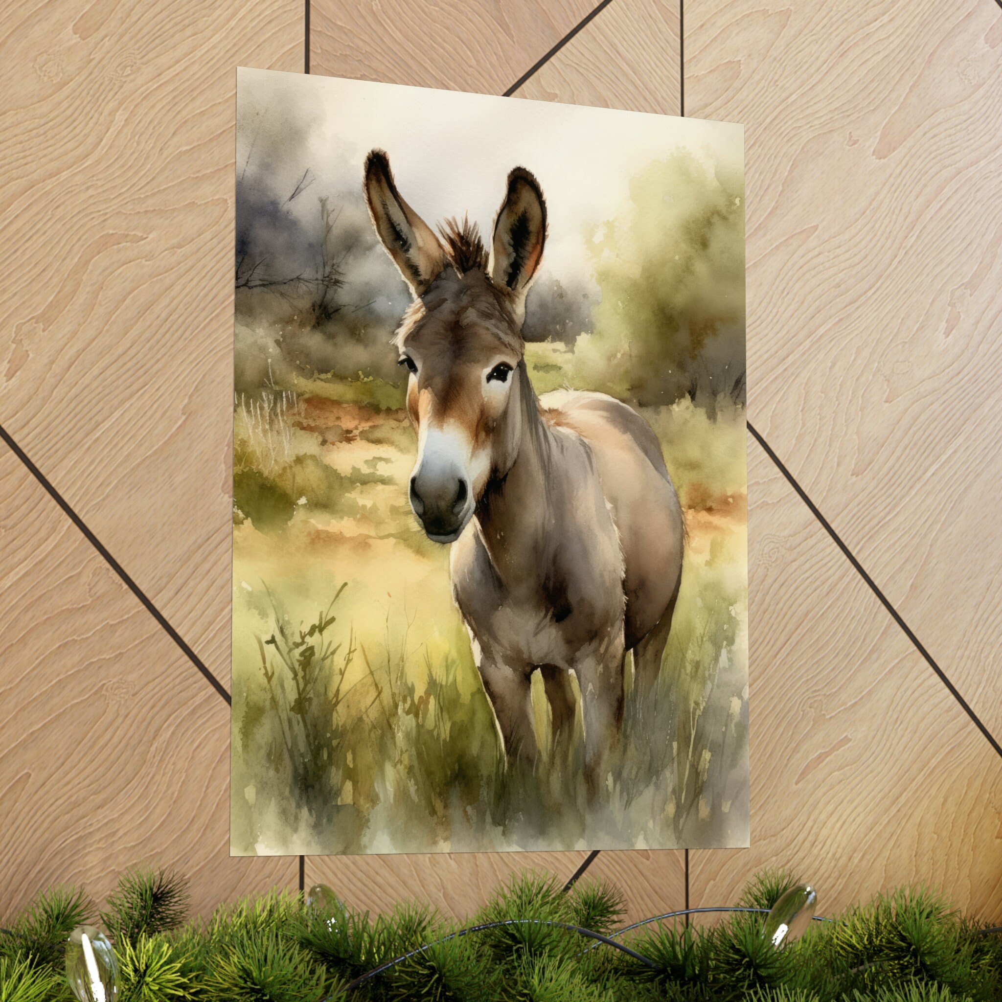 Donkey Farm Animal Art Print Farm Décor Farmhouse Wall Art - Etsy