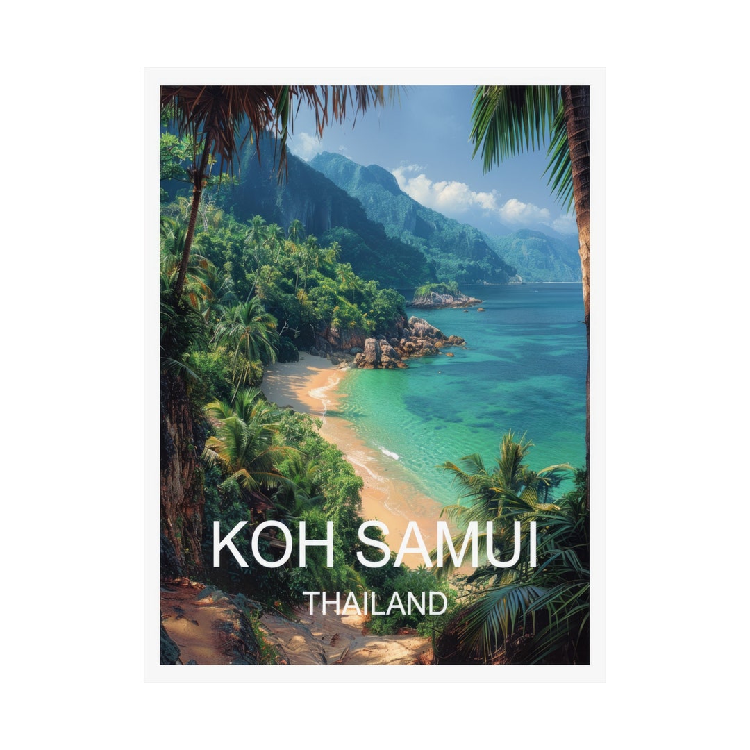 Koh Samui Travel Poster, Landscape Poster Art, Travel Art Poster ...