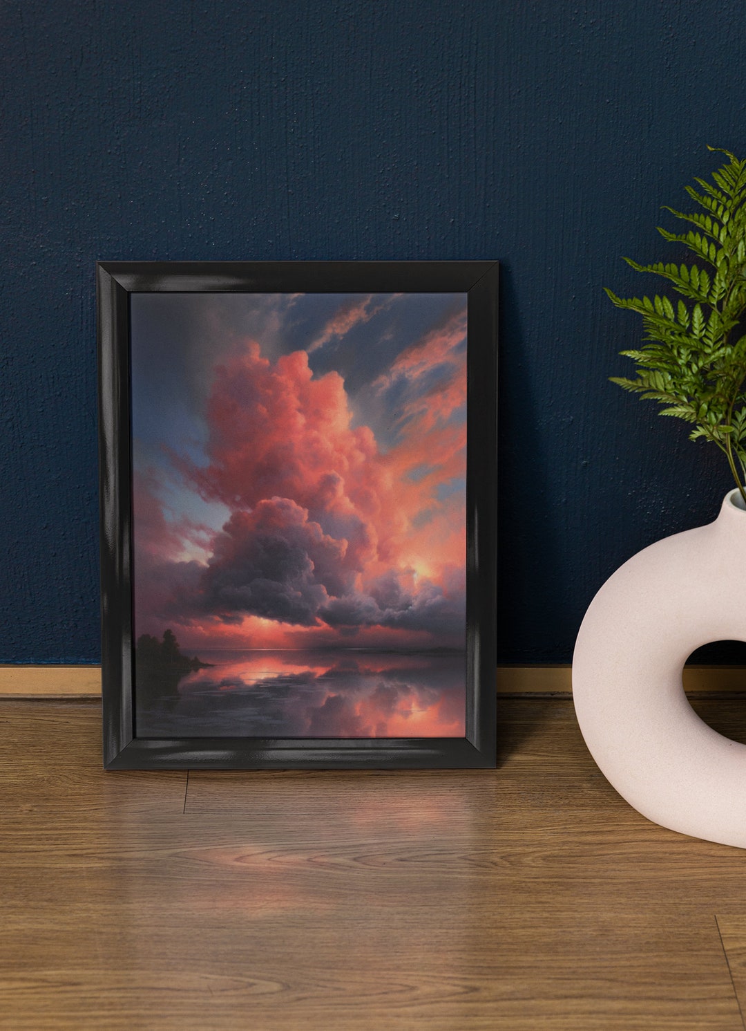 Moody Clouds Art Print Cloud Art Moody Cloud Painting - Etsy