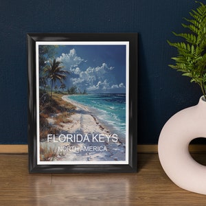 Florida Keys Travel Poster, Landscape Poster Art, Travel Art Poster ...