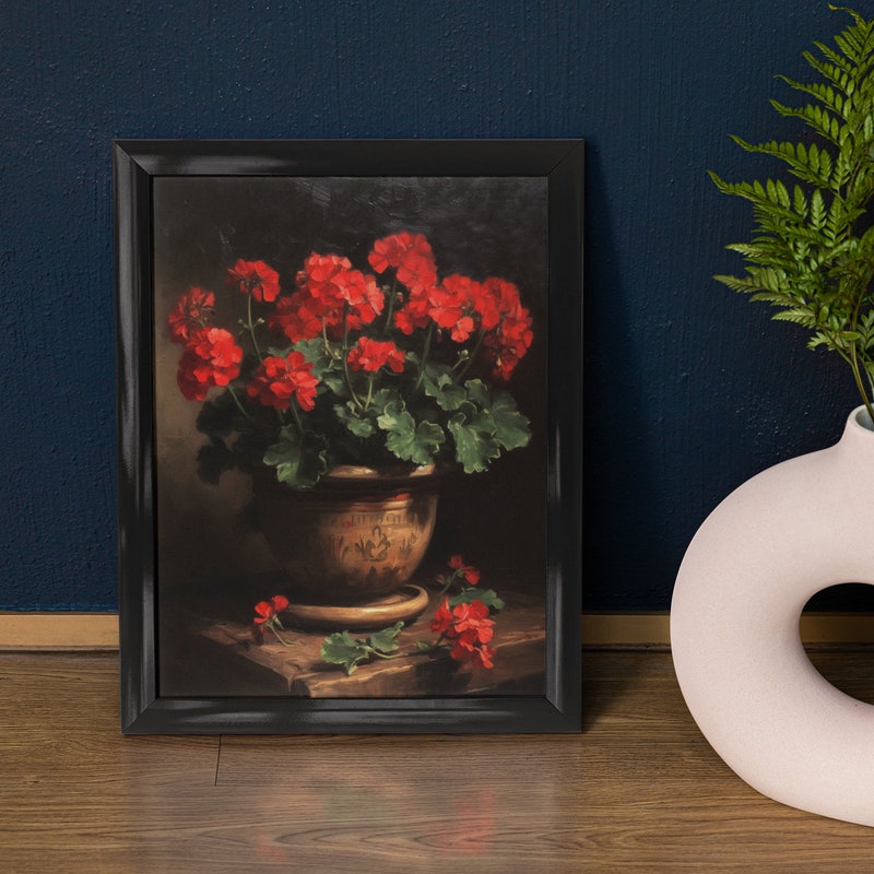 Geranium Painting - Etsy