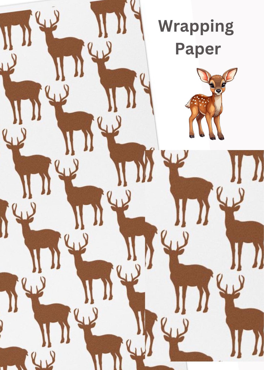 Gift Wrap Deer Wrapping Paper for the Hunter in Your Life Hunter Deer ...
