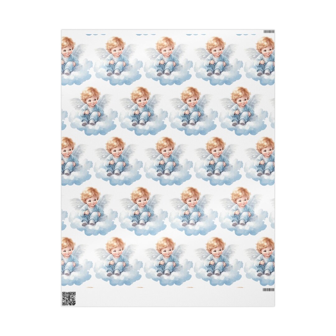 Beautiful Angel Wrapping Paper, Baptism, Religious Gift Wrap, All ...