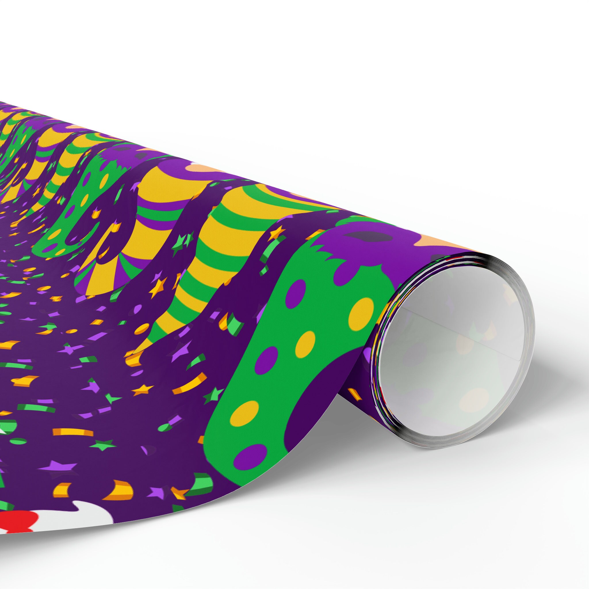 Gnomes Mardi Gras Wrapping Paper, Gnomes Mardi Gras Gift Wrap ...