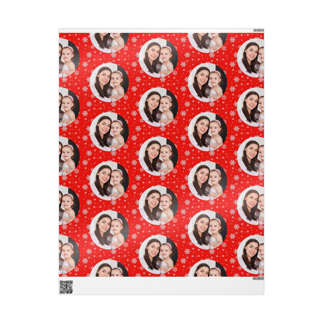 Christmas Face Wrapping Paper, Peronalized Face Christmas Gift Wrap ...