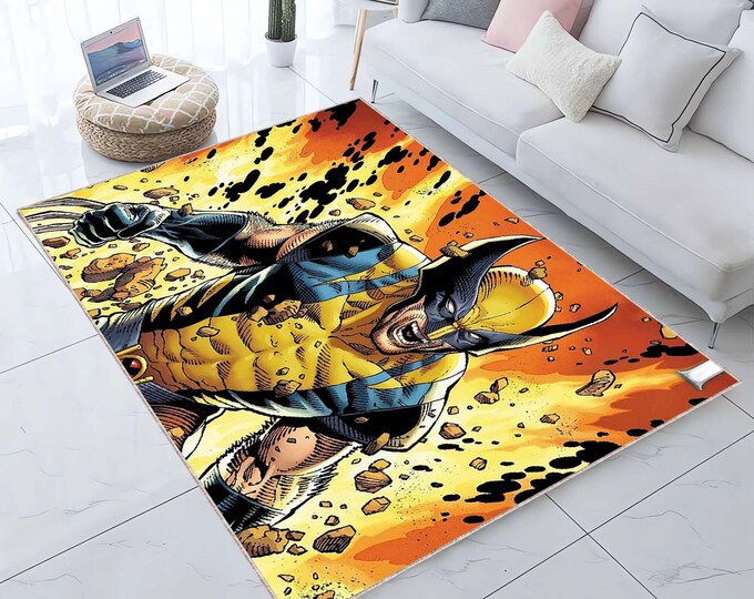 Wolverine Rug, Wolverine, Comic Cartoon Books Cover, Books First Number ...