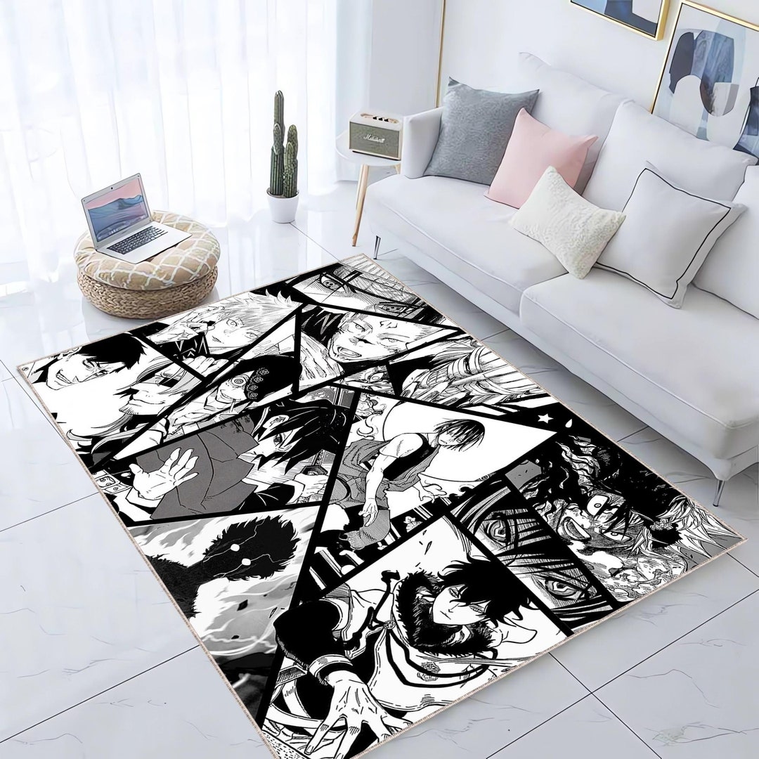 Manga Rug, Anime Manga Decor, Anime Carpet - Etsy