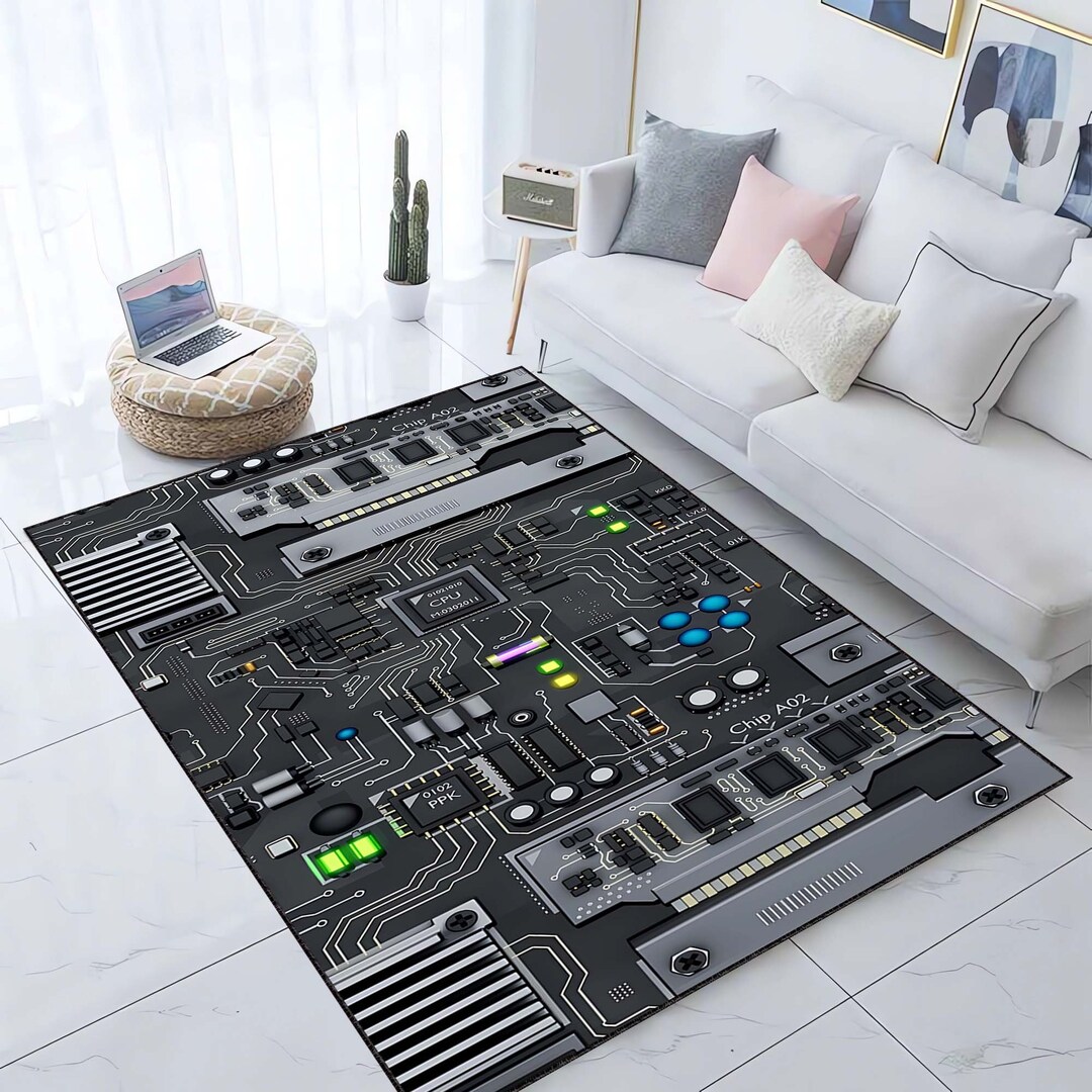 CPU Rug, Computer Motherboard CPU, Circuit Board System Chip With Core ...