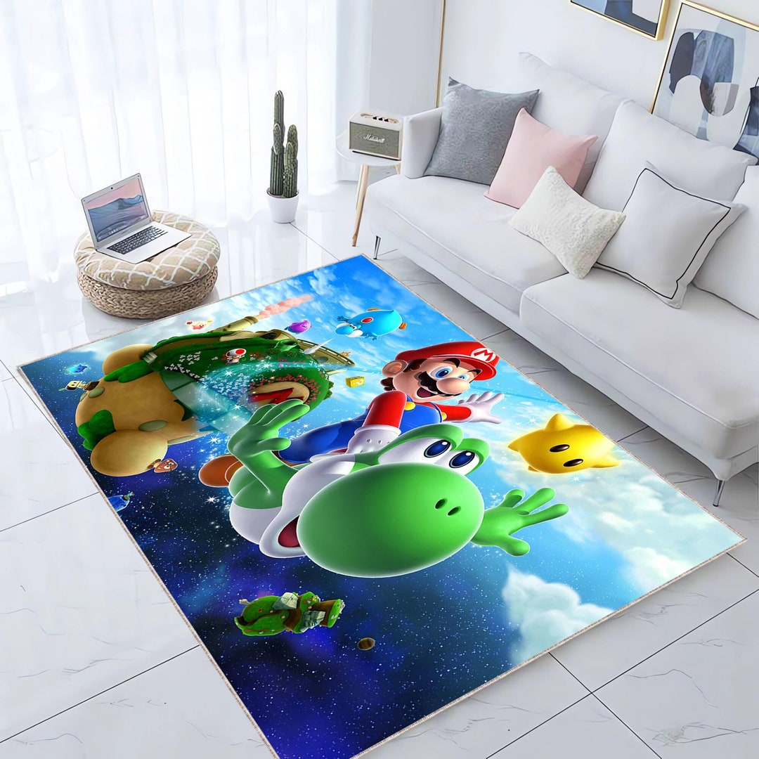 Super Mario, Arcade Game Rug, Super Mario Rug, Mario, Retro Game Rug ...
