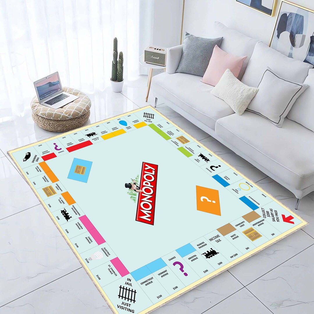Monopoly Rug, Game Rug, Board Game Rug, Gaming Rug, Game Cards Rugs ...