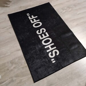 Shoes off Rug, Black Keep Off, Designer Personalized Gift, Keepoff ...