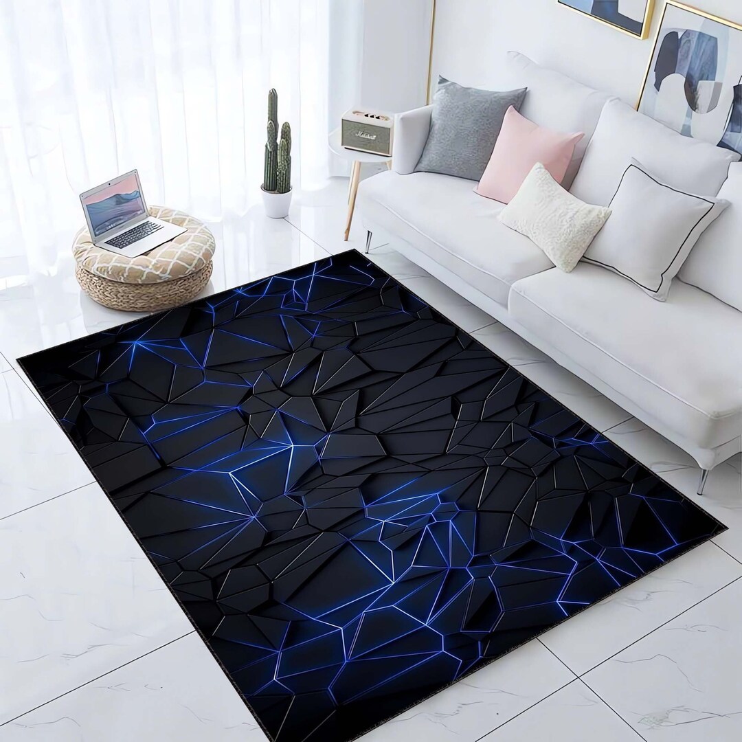 Gaming Room Rug, E-sport Rug, Neon Look Rug, Colorful Rug, Gamer Rug ...