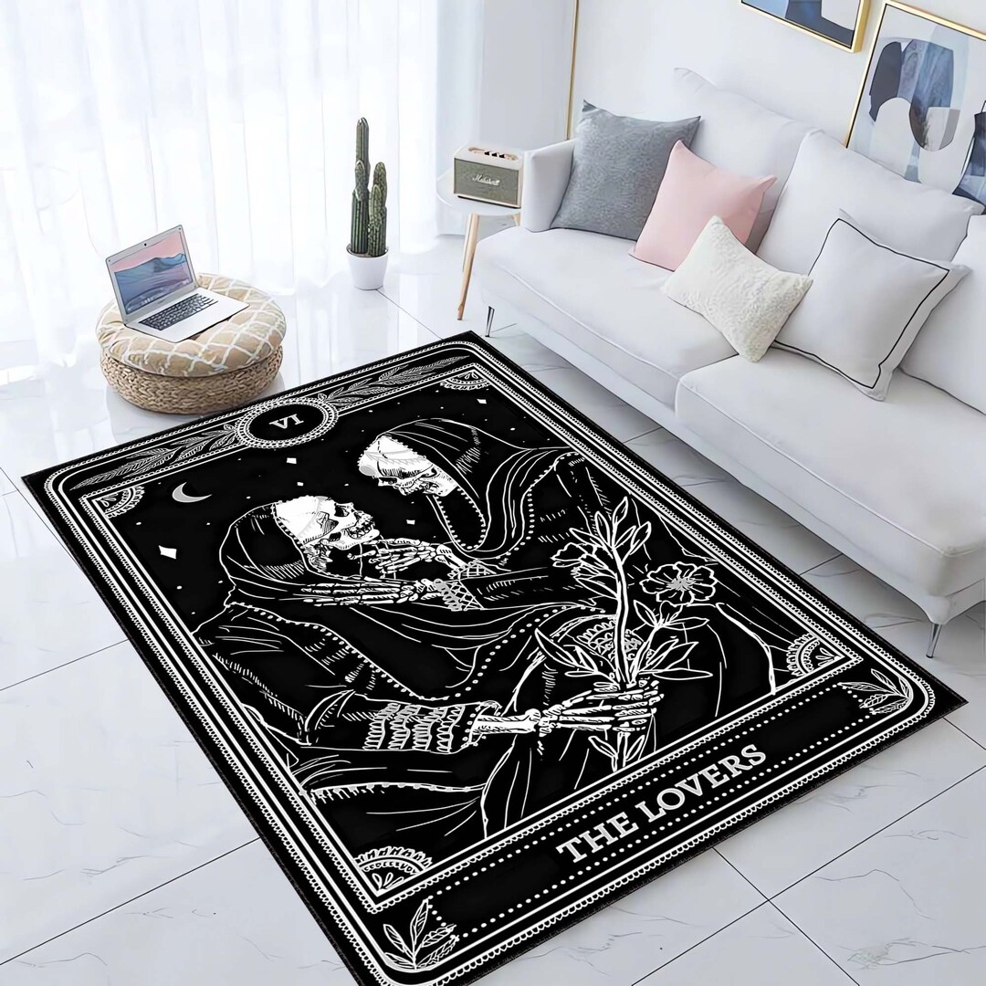 Hugging Couple Skull Rugs, Skeleton Rugs, Skeleton Couple Rug, Modern ...