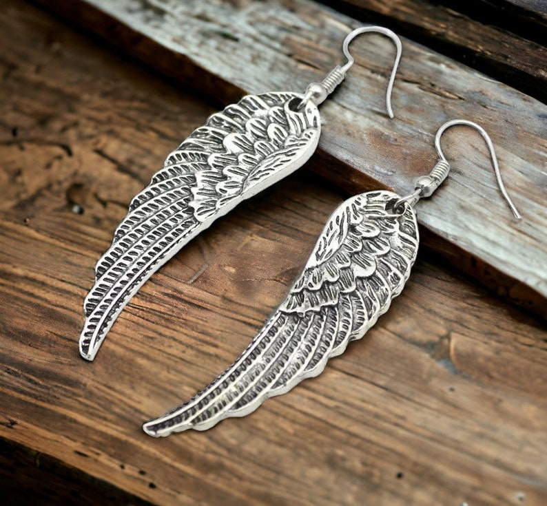 Beautiful Handmade Angel Earrings, Silver Plated Angel Earrings, Plated ...
