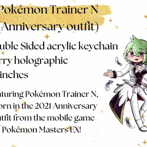 Pokémon Trainer N (2021 Anniversary) Double Sided Acrylic Keychain - Etsy