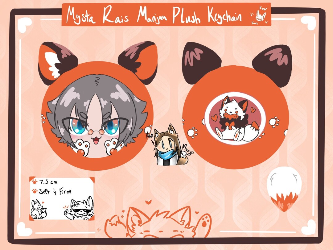 Mysta Rias Manjuu Plush Keychain luxiem, Nijisani EN - Etsy