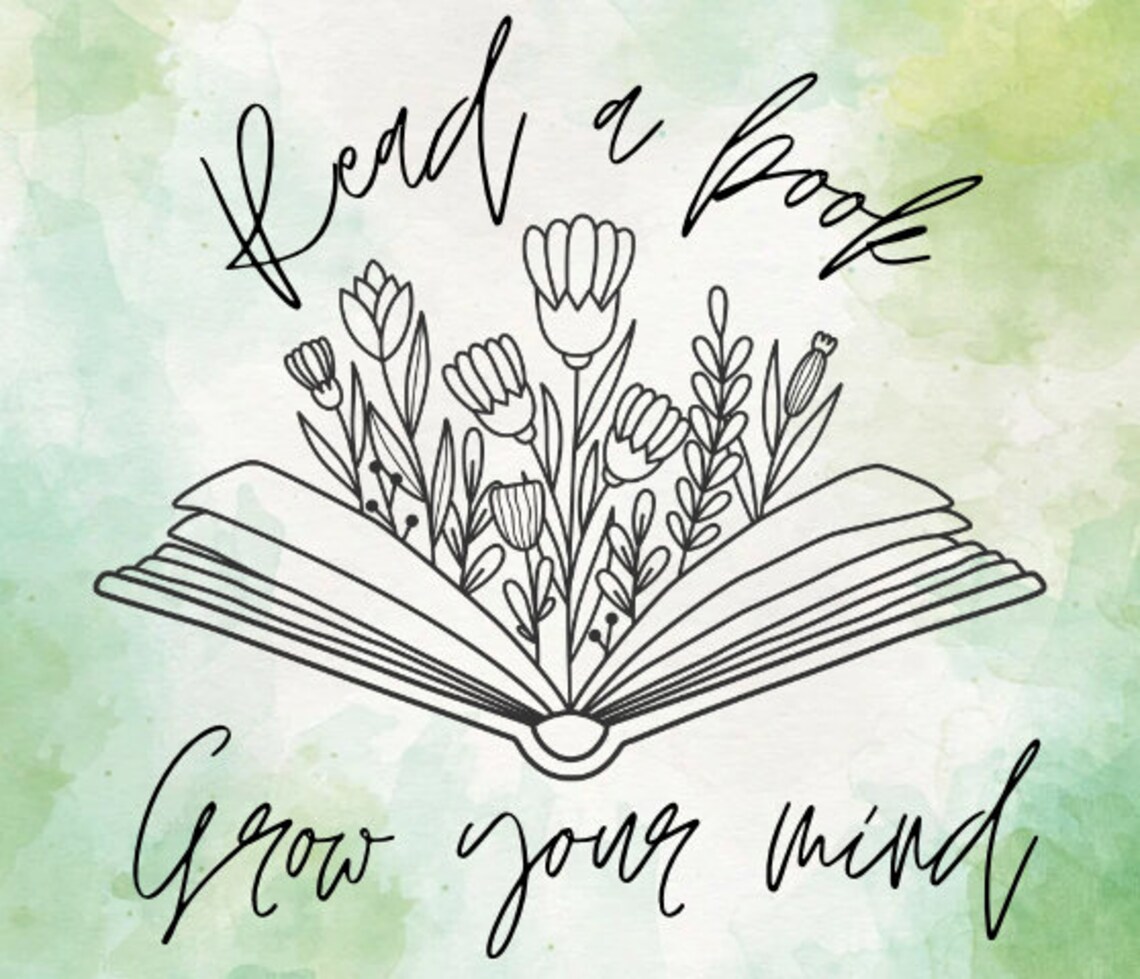 Read a Book, Grow Your Mind SVG - Etsy