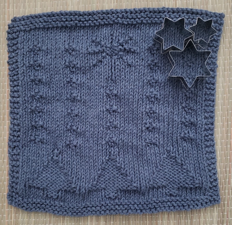 PDF Knitting Pattern Easy Knit Starry Christmas Trees; Versatile ...