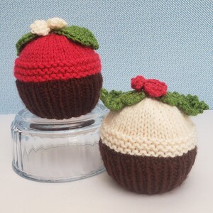 PDF Knitting Pattern for Knitted-in-round, Christmas Pudding & Cupcake ...