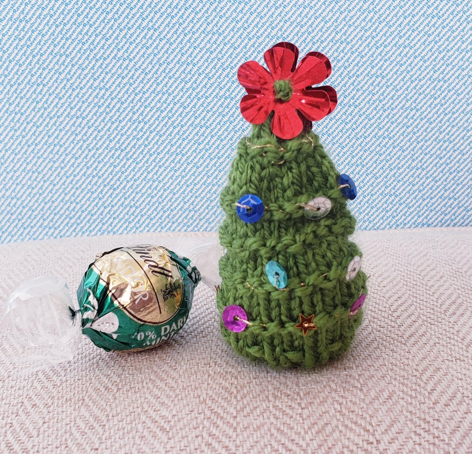 PDF Knitting Pattern for Knitted-in-round Mini & Small Xmas Tree Covers ...