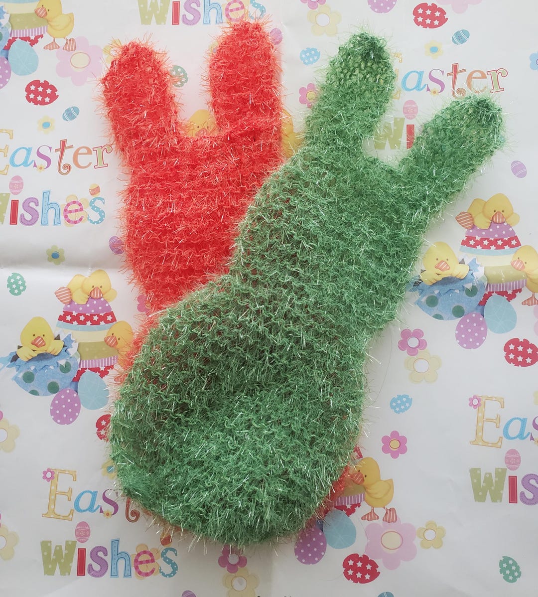 PDF Knitting Pattern for Easter Bunny Cleaning Scrubby; Quick, Easy ...