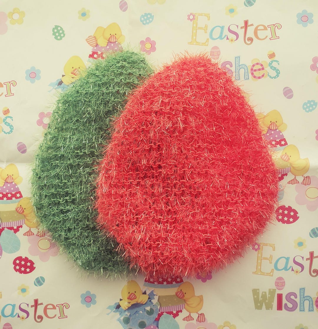 PDF Knitting Pattern for Easter Egg Cleaning Scrubby; Quick, Easy & Fun ...